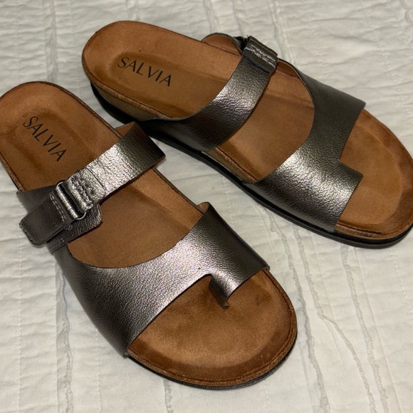 Salvia | Shoes | Salvia Womens Full Grain Metallic Leather Pewter Amber ...